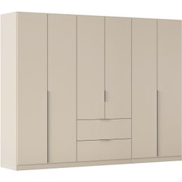 Dreht&uuml;renschrank OTTO HOME "Kleiderschrank Schrank Garderobe AGORDO mit Dekor- oder Hochglanzfront", beige (beige (champagner)), Schr&auml;nke, B/H/T: 271cm x 210cm x 54cm, Griffe Alufarben, Holzwerkstoff, Dreht&uuml;renschrank, mit Au&szlig;enschubk&auml;sten, Serie in 7 Breiten und 2 H&ouml;hen MADE IN GERMANY, B:271cm H:210cm T:54cm