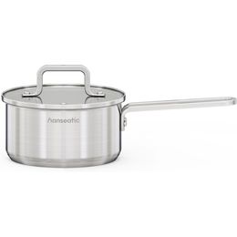 Kasserolle Hanseatic "DAILY", silberfarben, H:8cm &Oslash;:16cm, T&ouml;pfe, Kasserolle, mit Antihaftbeschichtung, f&uuml;r alle Herdarten, Induktion
