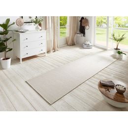 L&auml;ufer Hanse Home "Nature 600" Gr. 53, wei&szlig; (ivory), B:80cm H:5mm L:250cm, Polypropylen (PP), Teppiche, L&auml;ufer, Flachgewebe, In- & Outdoor, Rutschfest, Flur, K&uuml;che, Garten, Terrasse