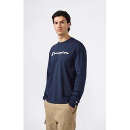 T-Shirt Champion "BASICS Long-Sleeve T-Shirt Large Logo", Herren, Gr. L (52/54), nny, Obermaterial: 100% Baumwolle, Shirts T-Shirt