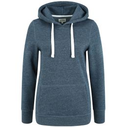 Kapuzenpullover oxmo "Hoodie OXOlive", Damen, Gr. S, blau (ins blau m), Obermaterial: 80% Polyester PES. 20% Baumwolle CO., Sweatshirts Kapuzenpullover