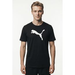 Fu&szlig;balltrikot Puma "TEAMRISE LOGO JERSEY COTTON", Herren, Gr. 3XL, schwarz (Puma schwarz, Puma wei&szlig;), Jersey, Obermaterial: 100% Baumwolle, unifarben, regular fit normal, Rundhals, Trikots Fu&szlig;balltrikot, f&uuml;r Fu&szlig;ball, Kurzarm, sportlicher Stil, aus Baumwolle