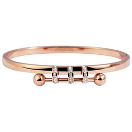 Adelia&acute;s Armreif ADELIA&acute;S "Armband &ndash; Armreif aus Edelstahl mit Strass Steinchen &Oslash; 5,8 cm cm", gold, Armb&auml;nder, Damen, 5,8cm, Edelstahl, Armreif, Ideal als Geschenk f&uuml;r besondere Anl&auml;sse