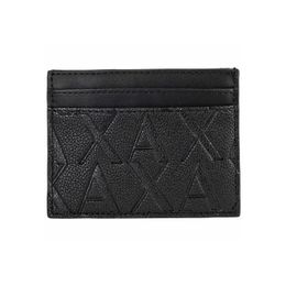Kartenetui Armani Exchange "Kartenetui LIAM CREDIT CARD HOLDER WITH CLIP 1er Pack", Damen, schwarz, Obermaterial: 100% Polyester PES., Kleinlederwaren