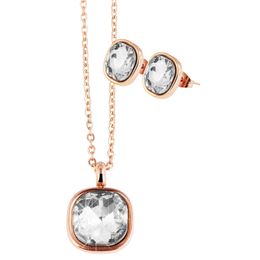 Adelia&acute;s Kette ohne Anh&auml;nger ADELIA&acute;S "Halskette &ndash; Ankerkette aus Edelstahl mit Strass Steinchen 43+5", gold, Halsketten, Damen, 48cm, Edelstahl, Sch&ouml;ne Geschenkidee zum einen besonderen Tag
