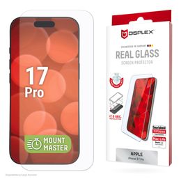 Displex Displayschutzglas "Real Glass Screen Protector mit EASY-ON MountMaster", transparent, B:9cm H:1,5cm T:20,5mm, Displayfolien, Displayschutzfolie, Schutzfolie, Bildschirmschutz, kratz- & sto&szlig;fest
