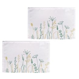 Platzset OTTO HOME "N&eacute;rac", gr&uuml;n, B:45cm L:30cm, Obermaterial: 100% Polyester, Platzsets, 2er Set, basic, bedruckt, pflegeleicht, Esszimmer, Wohnzimmer