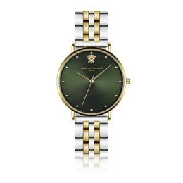Quarzuhr AMELIA PARKER "AF6-B298G", gold, silber, Armbanduhren, Damen, Quarzuhr