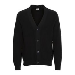 !Solid Cardigan SOLID "Cardigan SDGore", Herren, Gr. L, schwarz (true schwarz), Obermaterial: 100% Baumwolle CO recyc.., Strickjacken