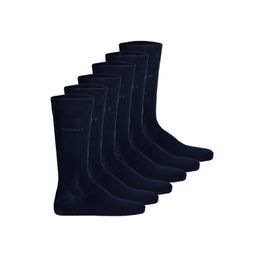 Kurzsocken Gant "Socken 6er Pack", Herren, Gr. 43-45, blau, Obermaterial: 73% Baumwolle CO. 24% Polyamid PA. 2% Elasthan EL. 1% Polyester PES., Socken