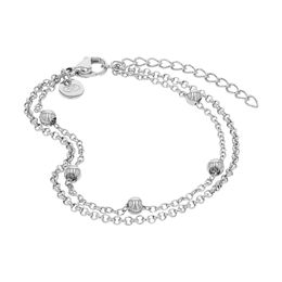 Armband Tom Tailor "Schmuck Geschenk Edelstahl Kugeln", edelstahlfarben, Armb&auml;nder, Damen, 20cm, Edelstahl, Armband