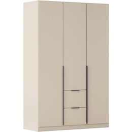 Dreht&uuml;renschrank OTTO HOME "Kleiderschrank Schrank Garderobe AGORDO mit Dekor- oder Hochglanzfront", beige (beige (champagner)), Schr&auml;nke, B/H/T: 136cm x 210cm x 54cm, Griffe Graumetallic, Holzwerkstoff, Dreht&uuml;renschrank, mit Au&szlig;enschubk&auml;sten, Serie in 7 Breiten und 2 H&ouml;hen MADE IN GERMANY, B:136cm H:210cm T:54cm