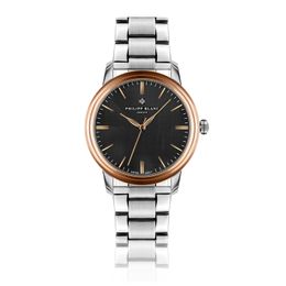 Quarzuhr PHILIPP BLANC "PA4-B090S", silber, Armbanduhren, Herren, Quarzuhr