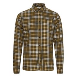 Langarmhemd Blend "Langarmhemd BHShirt", Herren, Gr. XXL, N-Gr, gelb (lizard), Obermaterial: 100% Baumwolle CO., Hemden