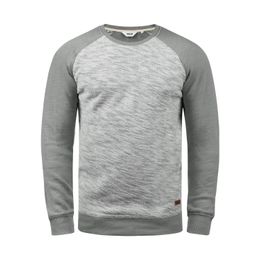 !Solid Longpullover SOLID "Sweatshirt SDFlocker", Herren, Gr. XXL, grau (mid grau), Obermaterial: 100% Baumwolle CO., Sweatshirts Longpullover