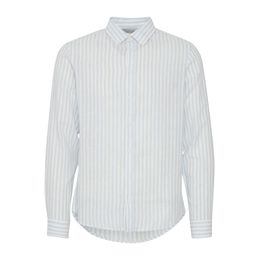 Langarmhemd Casual Friday "Langarmhemd CFAton", Herren, Gr. XXL, N-Gr, blau (chambray blau), Obermaterial: 55% Leinen LI. 45% Baumwolle CO., Hemden