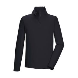 Langarmshirt Killtec "KSW 71 MN FLX SHRT", Herren, Gr. XXL, schwarz, Obermaterial: 69% Polyester, 31% Elasthan, ohne Ausschnitt, Shirts Langarmshirt, Funktionsshirt mit Stehkragen, warm, bequem, Zipper mit Kinnschutz