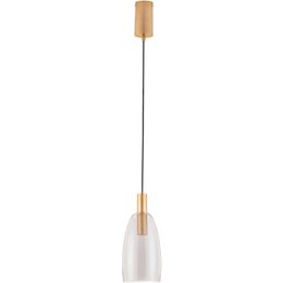 NOVA LUCE Pendelleuchte "IMATIA", gold, rauch, 1, &Oslash; 14,2cm H: 215cm, 1 Stk., Leuchten, Pendelleuchte