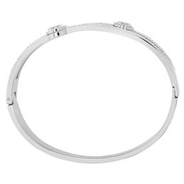 Adelia&acute;s Armreif ADELIA&acute;S "Armband &ndash; Armreif aus Edelstahl mit Strass Steinchen &Oslash; 6,0 cm cm", silber, Armb&auml;nder, Damen, 6cm, Edelstahl, Armreif, Ein kleines Geschenk mit gro&szlig;er Wirkung