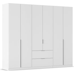 Dreht&uuml;renschrank OTTO HOME "Kleiderschrank Schrank Garderobe AGORDO mit Dekor- oder Hochglanzfront", wei&szlig; (alpinwei&szlig;), Schr&auml;nke, B/H/T: 271cm x 229cm x 54cm, Griffe Alufarben, Holzwerkstoff, Dreht&uuml;renschrank, mit Au&szlig;enschubk&auml;sten, Serie in 7 Breiten und 2 H&ouml;hen MADE IN GERMANY, B:271cm H:229cm T:54cm