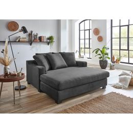 Big-Sofa "Nobel", grau (dunkelgrau), B:158cm H:89cm T:173cm, ATLANTIC HOME COLLECTION, Sofas, Big-Sofa, Megasessel, Loveseat, inkl. 5 R&uuml;ckenkissen, frei im Raum stellbar