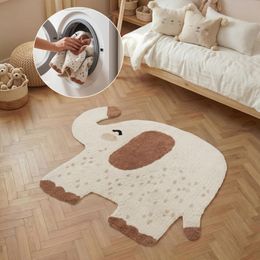 Kinderteppich Hanse Home "Emmi", creme multifarben, B:95cm H:10mm L:120cm, Baumwolle, Teppiche, Kinderteppich, Waschbar, Handgemacht, Weich, Rutschfest, Spielteppich Kinderzimmer