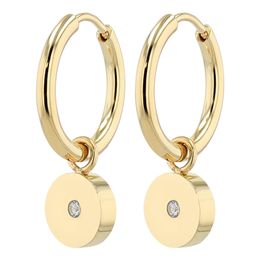 Adelia&acute;s Kettenanh&auml;nger ADELIA&acute;S "Anh&auml;nger &ndash; Gravuranh&auml;nger aus Edelstahl mit Strass Steinchen", gold, Schmuckanh&auml;nger, Damen, Edelstahl, Kettenanh&auml;nger, Ein kleines Geschenk mit gro&szlig;er Wirkung