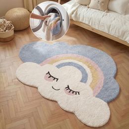 Kinderteppich Hanse Home "Nappi", creme multifarben, B:140cm H:10mm L:200cm, Baumwolle, Teppiche, Kinderteppich, Waschbar, Handgemacht, Weich, Rutschfest, Spielteppich Kinderzimmer