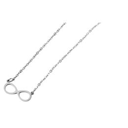 Adelia&acute;s Kette ohne Anh&auml;nger ADELIA&acute;S "Halskette mit Anh&auml;nger &ndash; Unendlichkeitszeichen aus Edelstahl", silber, Halsketten, Damen, 43cm, Edelstahl, Zum Verschenken &ndash; ideal zum einfach so