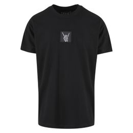 T-Shirt MisterTee "MisterTee Herren Skelett Patch Tee", Jungen, Gr. XL, schwarz, 100% Baumwolle, bedruckt, normal, Rundhals, Shirts T-Shirt