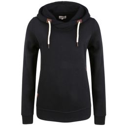 Kapuzenpullover oxmo "Hoodie OXVicky", Damen, Gr. S, schwarz, Obermaterial: 80% Polyester PES. 20% Baumwolle CO., Sweatshirts Kapuzenpullover