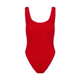 Badeanzug MODA MINX "Scrunch", Damen, Gr. L, rot, 97% Polyamid, 3% Elasthan, unifarben, Badeanz&uuml;ge Badeanzug, im schlichten Design