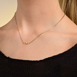 Adelia&acute;s Kette ohne Anh&auml;nger ADELIA&acute;S "Halskette &ndash; Ankerkette Unendlichkeitszeichen aus Edelstahl 43 cm", gold, Halsketten, Damen, 43cm, Edelstahl, Perfekt zum Verschenken an besondere Menschen