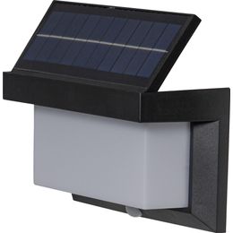 LED Solarleuchte "Solar-Wandleuchte Valla", schwarz, B:20cm H:12cm L:20cm T:9cm, Parforce Traditional Hunting, Leuchten, 3 Schaltmodi, bis zu 800 lm, stetig mit 200 lm, PIR-Sensor