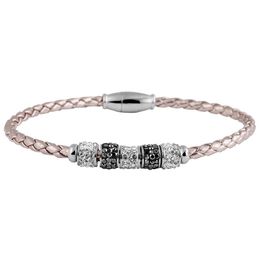 Adelia&acute;s Armband ADELIA&acute;S "Armband &ndash; Lederarmband aus Leder mit Strass Steinchen 17 cm", schwarz, Armb&auml;nder, Damen, 17cm, Leder, Armband, Ideal als Geschenk zum Weihnachten