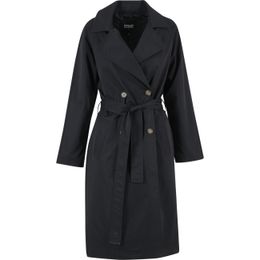 Winterjacke Urban Classics "Urban Classics Ladies Trenchcoat", Damen, Gr. XS, schwarz, 100% Polyester, unifarben, normal, amerikanischer Ausschnitt, Jacken Winterjacke