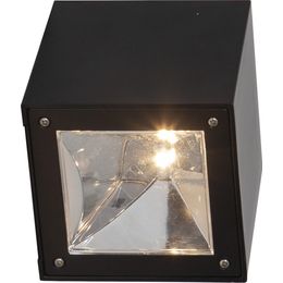 LED Solarleuchte "Solar-Wandleuchte Wandy Cube", schwarz, B:10cm H:10cm L:10cm T:10cm &Oslash;:10cm, Parforce Traditional Hunting, Leuchten, D&auml;mmerungssensor, schwarzes Design