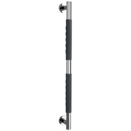 Wandgriff Wenko "Secura 65,5 cm", grau (anthrazit), B:65,5cm L:9cm, Edelstahl, Haltegriffe