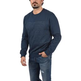 Longpullover Blend "Sweatshirt BHTok", Herren, Gr. S, blau (marineblaus), Obermaterial: 80% Baumwolle CO. 20% Polyester PES., Pullover Longpullover