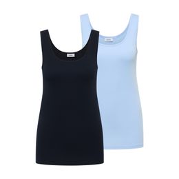 Tr&auml;gertop Cecil, Damen, Gr. XS (36), universal blau, light sky blau, Web, 100% Baumwolle, unifarben, comfort fit normal, Rundhals, abgesteppt, Tops Tr&auml;gertop, aus reiner Baumwolle
