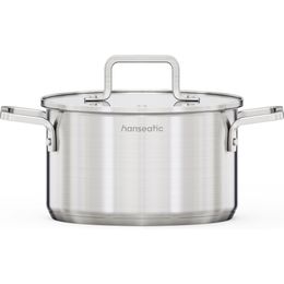 Kochtopf Hanseatic "DAILY", silberfarben, H:11,5cm &Oslash;:20cm, T&ouml;pfe, Kochtopf, mit Antihaftbeschichtung, f&uuml;r alle Herdarten, Induktion