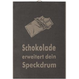 Geschirrtuch Ross "Schokolade 3er-Pack", anthrazit, beige, B:18cm H:4cm L:27cm T:4cm, 100% Baumwolle, Geschirrt&uuml;cher, Geschirrtuch