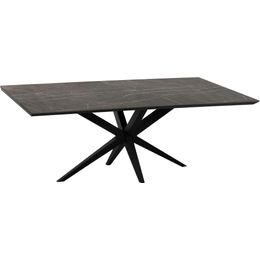 Esstisch OMG DESIGN "Wellington", schwarz (pedra, schwarz, pedra), B:240cm H:77cm T:100cm, Tische, Esstisch, Hochwertige Melamin-Tischplatte mit Metallgestell