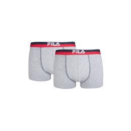 Boxershorts Fila "Boxershort 2er Pack", Herren, Gr. S, grau, Obermaterial: 95% Baumwolle CO. 5% Elasthan EL., Unterhosen