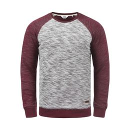 !Solid Longpullover SOLID "Sweatshirt SDFlocker", Herren, Gr. XXL, rot (wine rot), Obermaterial: 100% Baumwolle CO., Sweatshirts Longpullover