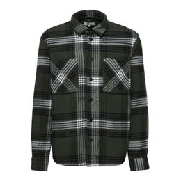 !Solid Langarmhemd SOLID "Langarmhemd SDHaakon", Herren, Gr. L, N-Gr, gr&uuml;n (forest night), Obermaterial: 100% Polyester PES., Hemden