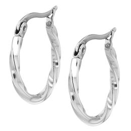 Adelia&acute;s Paar Creolen ADELIA&acute;S "Ohrringe &ndash; Creole aus Edelstahl", Damen, Gr. Damen, Edelstahl, silber, Ohrringe, Ideal als Geschenk zum Muttertag