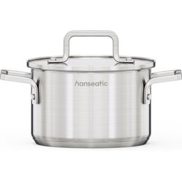 Kochtopf Hanseatic "DAILY", silberfarben, H:9,5cm &Oslash;:16cm, T&ouml;pfe, Kochtopf, mit Antihaftbeschichtung, f&uuml;r alle Herdarten, Induktion