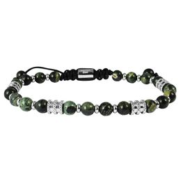 Adelia&acute;s Gliederarmband ADELIA&acute;S "Armband &ndash; Kugelarmband aus Edelstahl mit Tigerauge 19,5 cm", silber, Armb&auml;nder, Herren, 20cm, Edelstahl, Gliederarmband, Ideal als Geschenk zum Muttertag