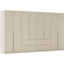 Dreht&uuml;renschrank OTTO HOME "Kleiderschrank Schrank Garderobe AGORDO mit Dekor- oder Hochglanzfront", beige (champagner), Schr&auml;nke, B/H/T: 360cm x 210cm x 54cm, Griffe Alufarben, Holzwerkstoff, Dreht&uuml;renschrank, mit Au&szlig;enschubk&auml;sten, Serie in 7 Breiten und 2 H&ouml;hen MADE IN GERMANY, B:360cm H:210cm T:54cm